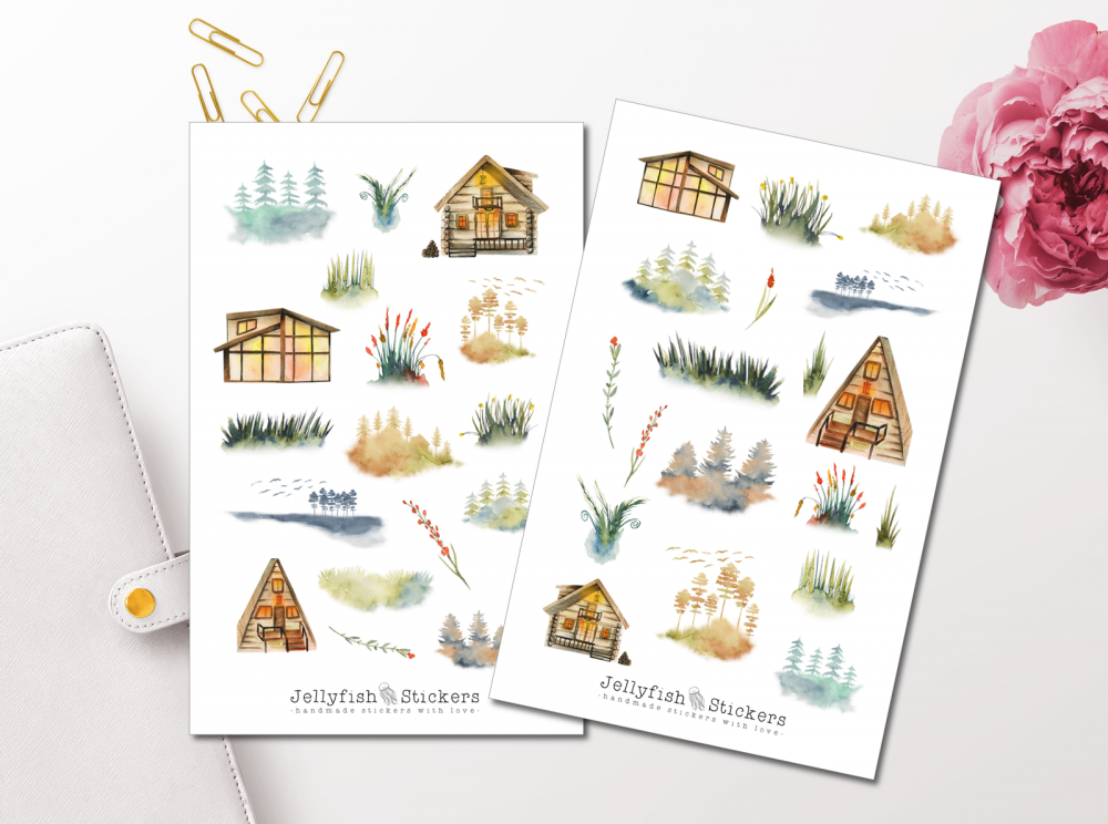 Jellyfish Stickers - Forest Nature Sticker Set
