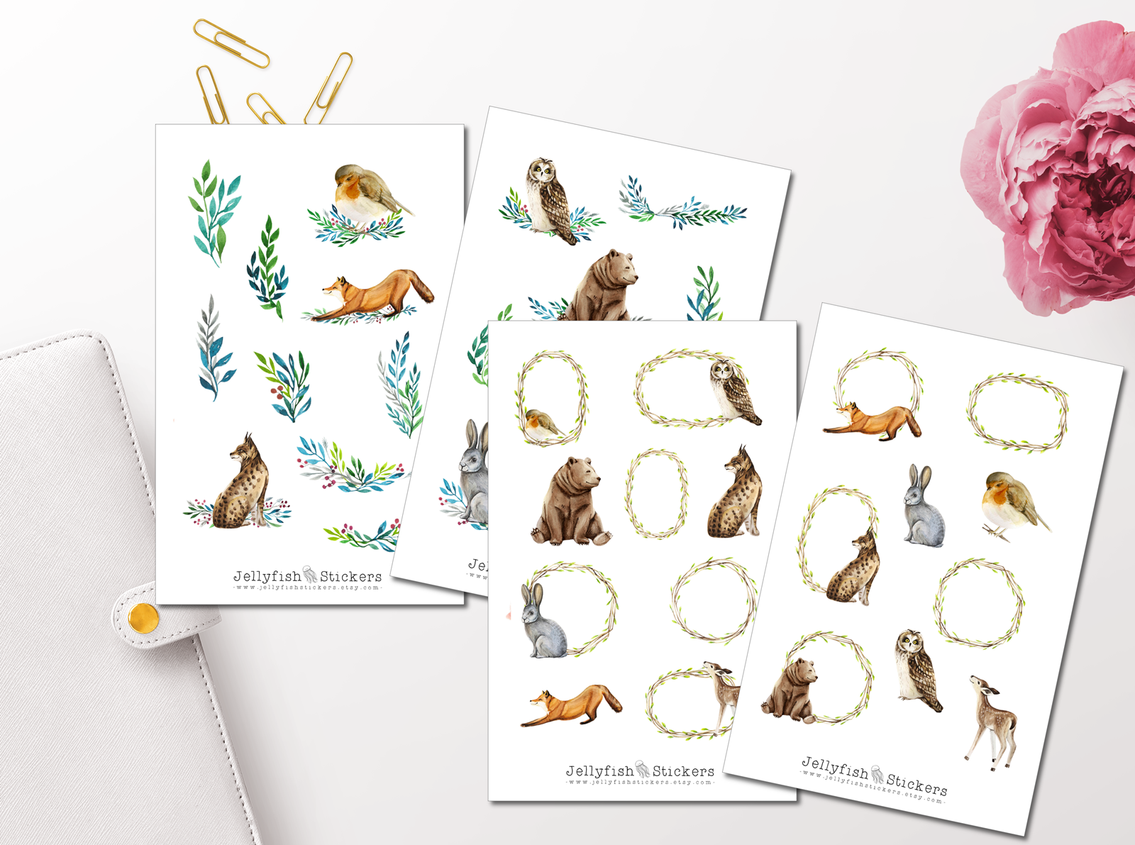 Jellyfish Stickers - Tiere Sticker Set