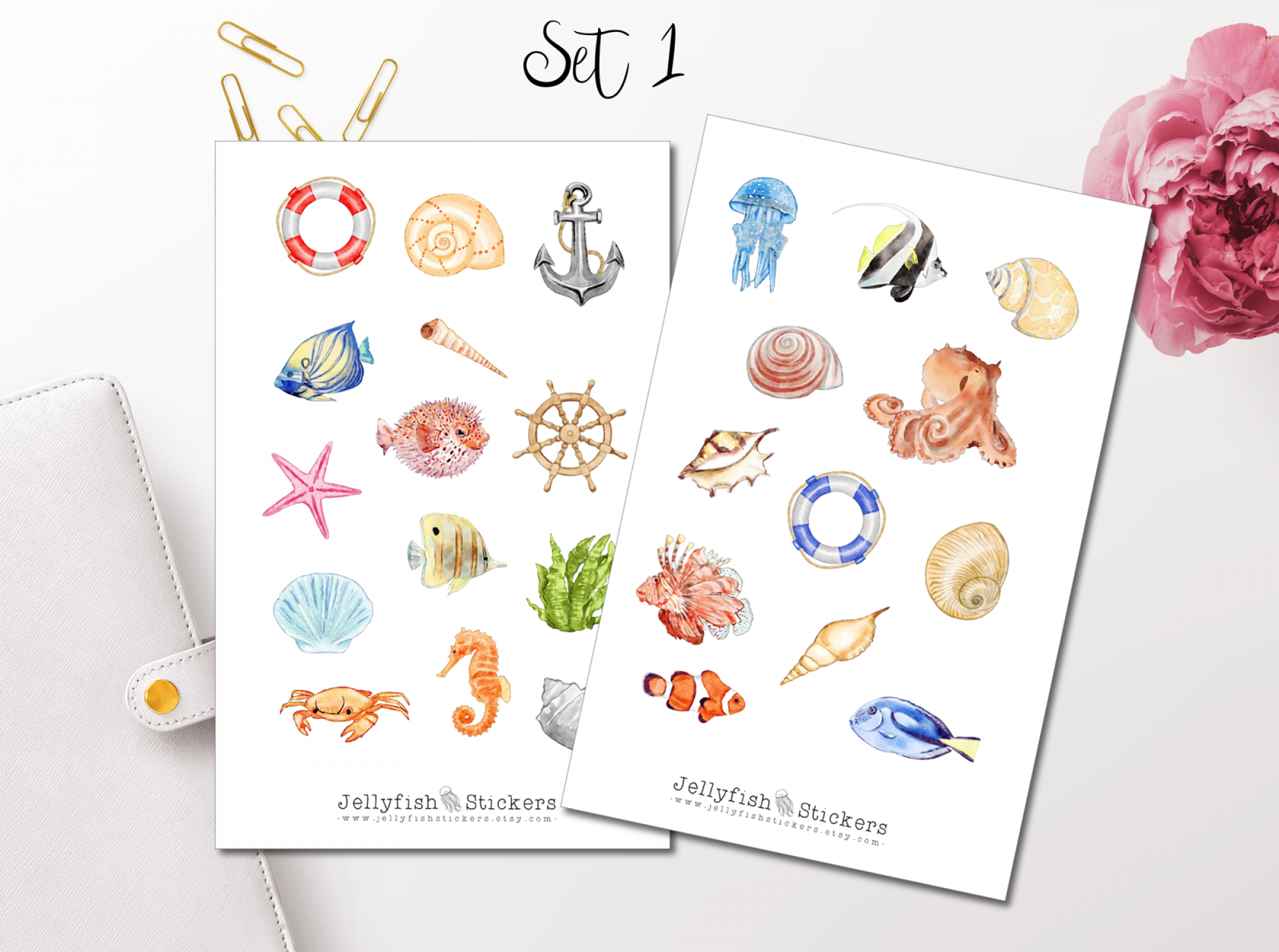 Jellyfish Stickers - Maritime Sticker Set