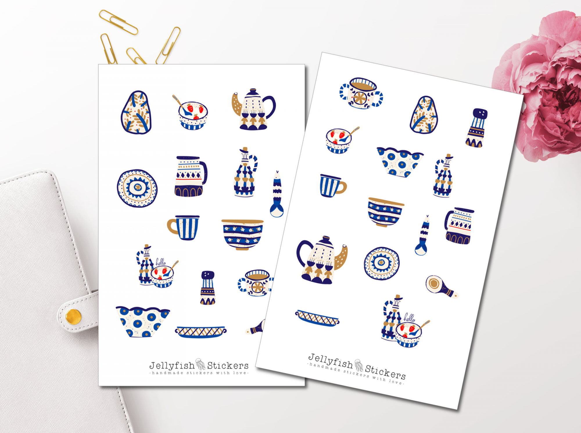 Jellyfish Stickers - Ceramic Sticker Set